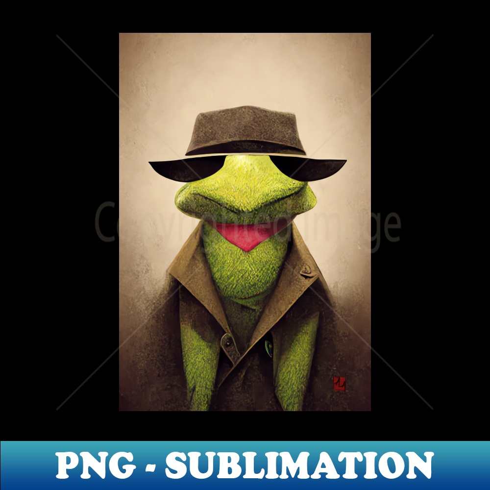 Detective Kermit - Vintage Sublimation PNG Download - Defyin | Inspire ...