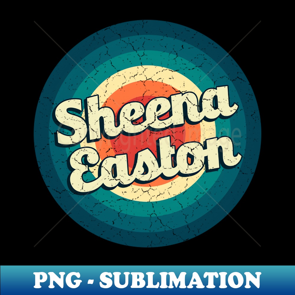 Graphic Sheena Name Retro Vintage Circle - Decorative Sublim - Inspire ...