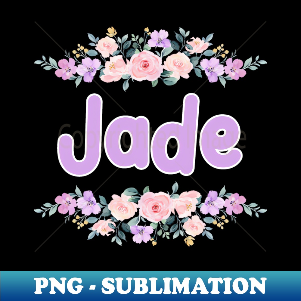 Purple Flower Jade Name Label - Premium PNG Sublimation File | Inspire ...