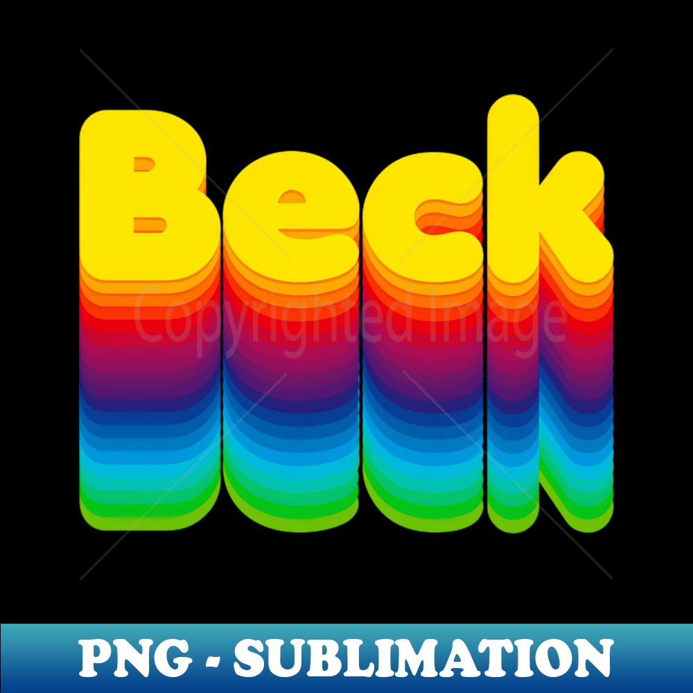 Rainbow Layers Beck Name Label - High-Quality PNG Sublimatio | Inspire ...