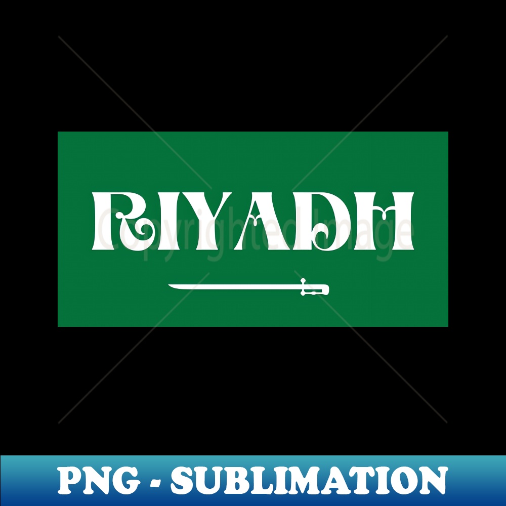 Riyadh City in Saudi Arabian Flag - High-Resolution PNG Subl - Inspire ...