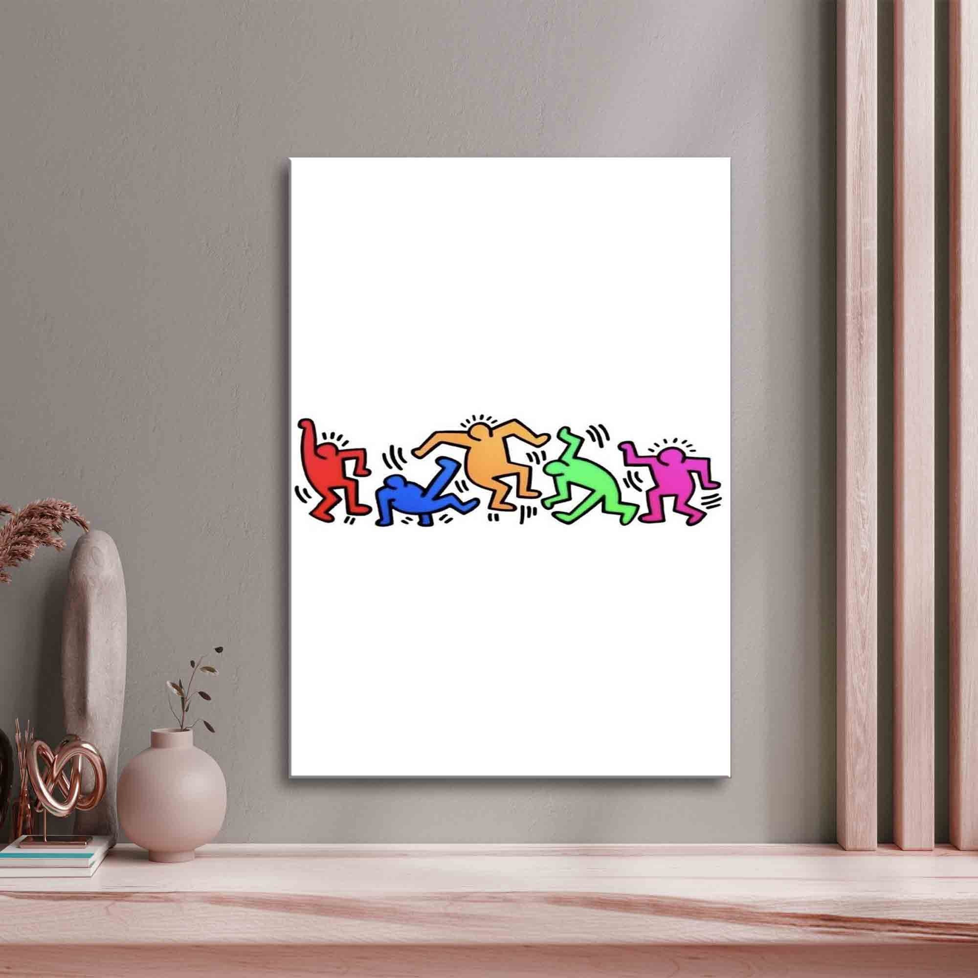 Wall art Keith Haring Artwork, Cheerful People Printed, Col | Inspire ...