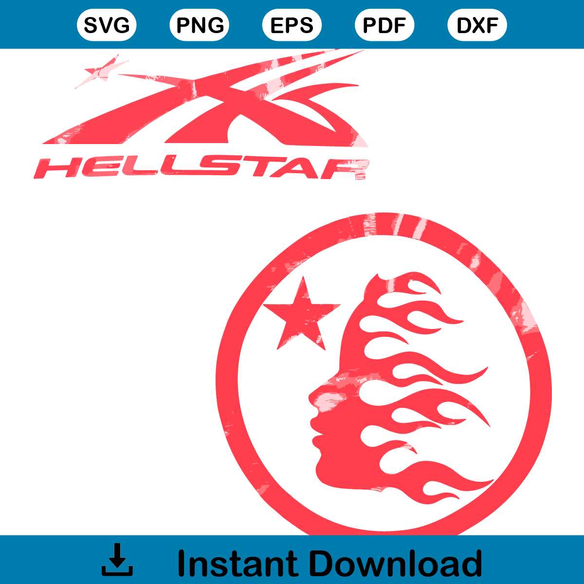 Retro Hellstar Sport Logo Brand SVG Cutting Digital File | Inspire Uplift