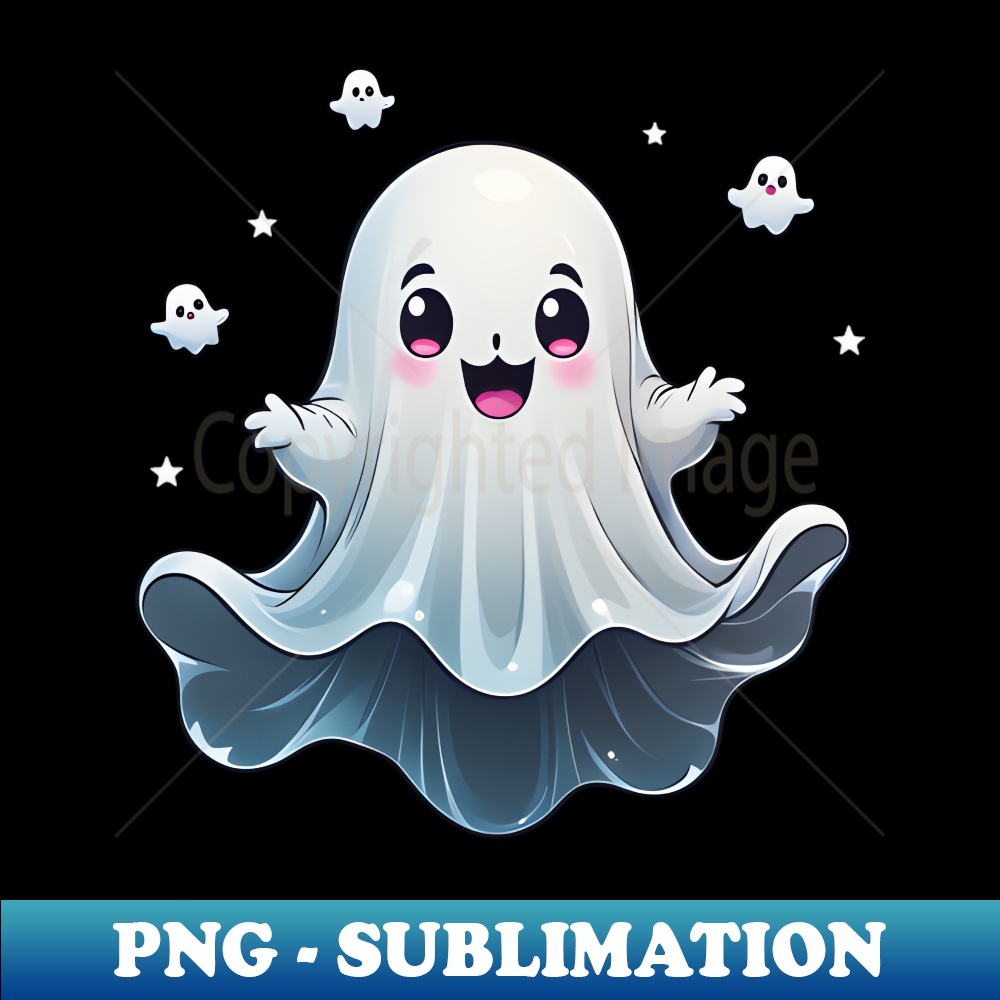 Cute ghost floating Halloween ghost cartoon - PNG Transparen - Inspire ...
