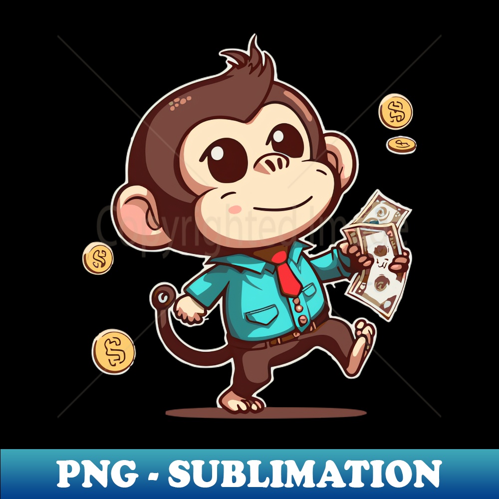 Cute Monkey Cartoon is carrying a dollar - High-Resolution P | Inspire ...