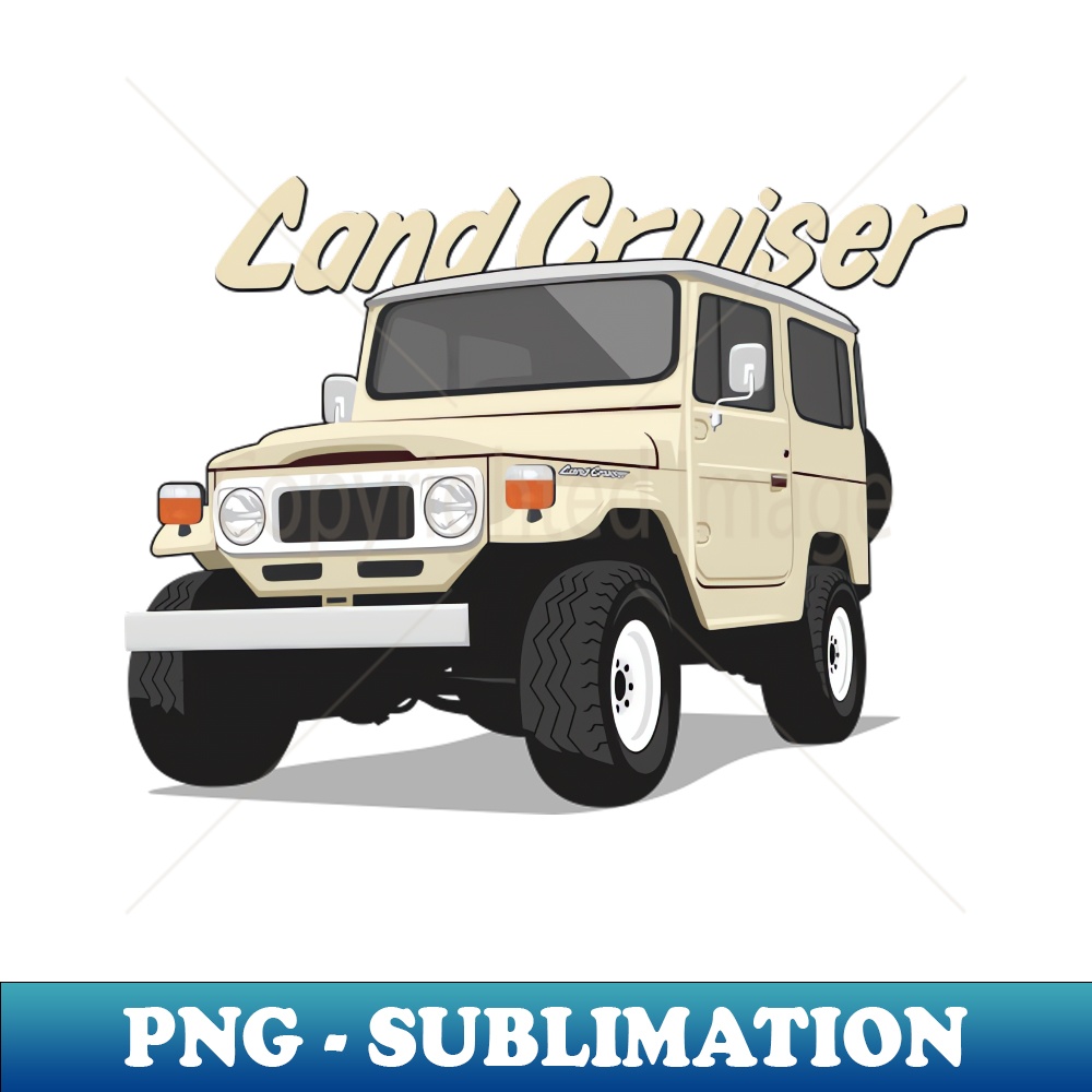 Land cruiser fj40 hardtop off road cream - Retro PNG Sublima | Inspire ...