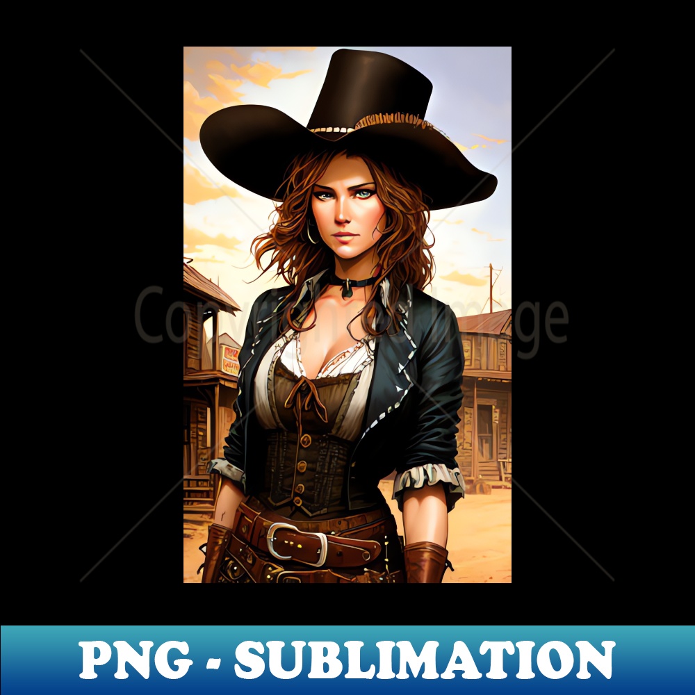 cowboy girl - Vintage Sublimation PNG Download - Revolutioni - Inspire Uplift
