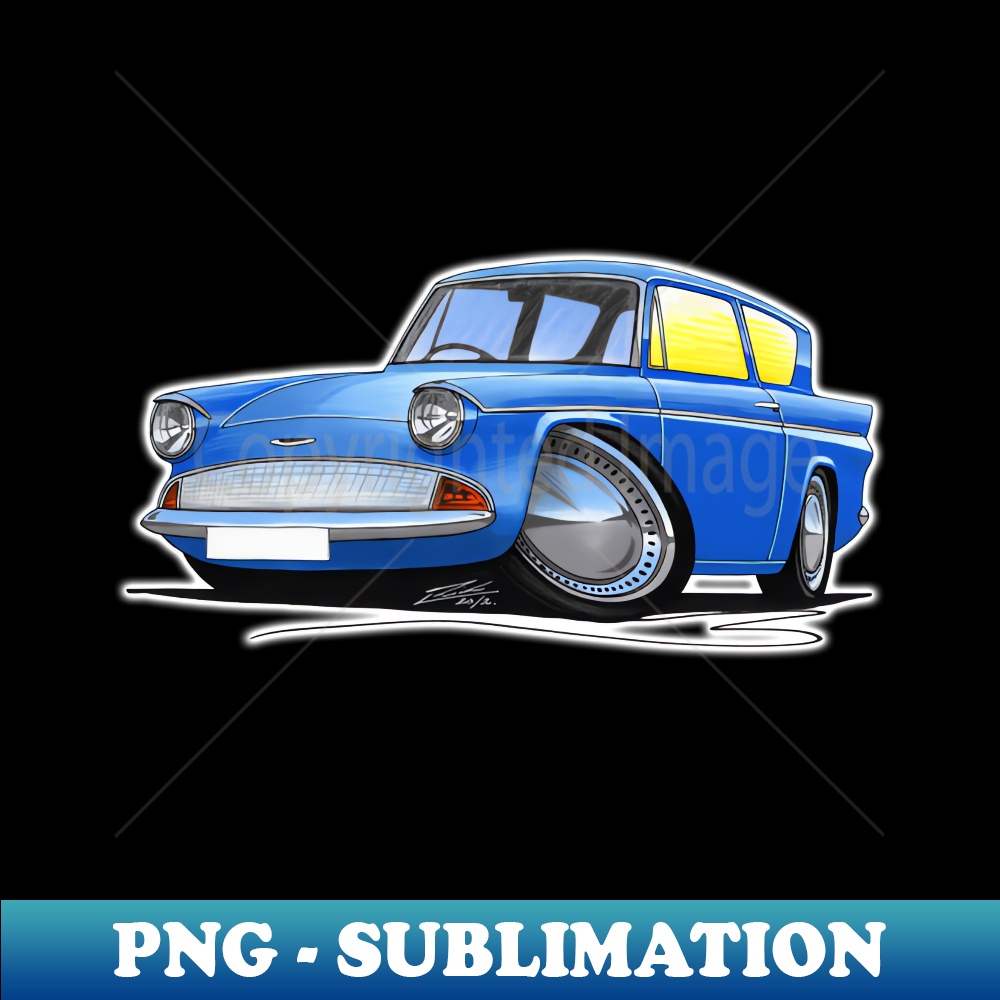 Ford Anglia 105e Blue - Sublimation-Ready PNG File - Revolut | Inspire ...