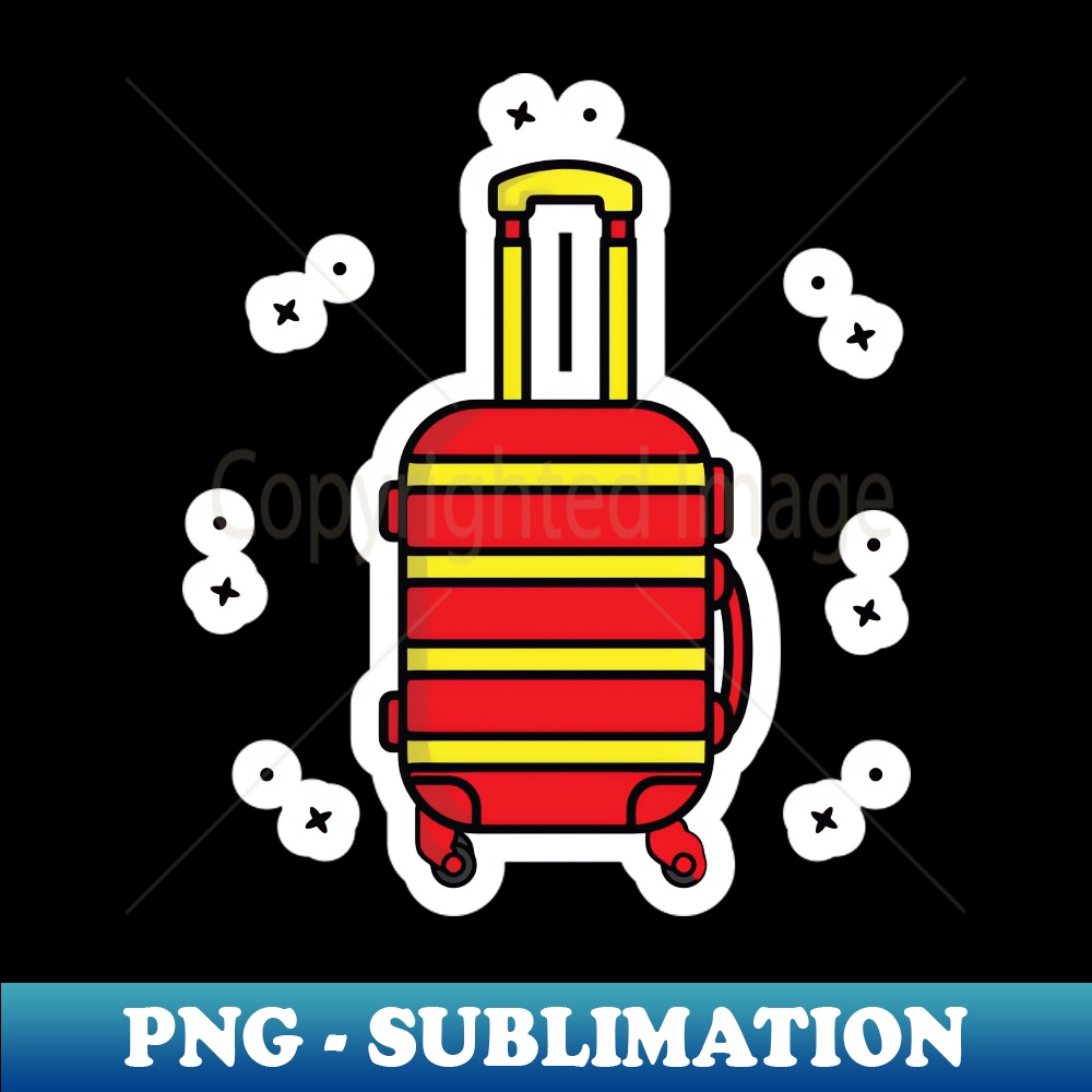 Traveling Bag Luggage Sticker vector illustration Summer tra | Inspire ...