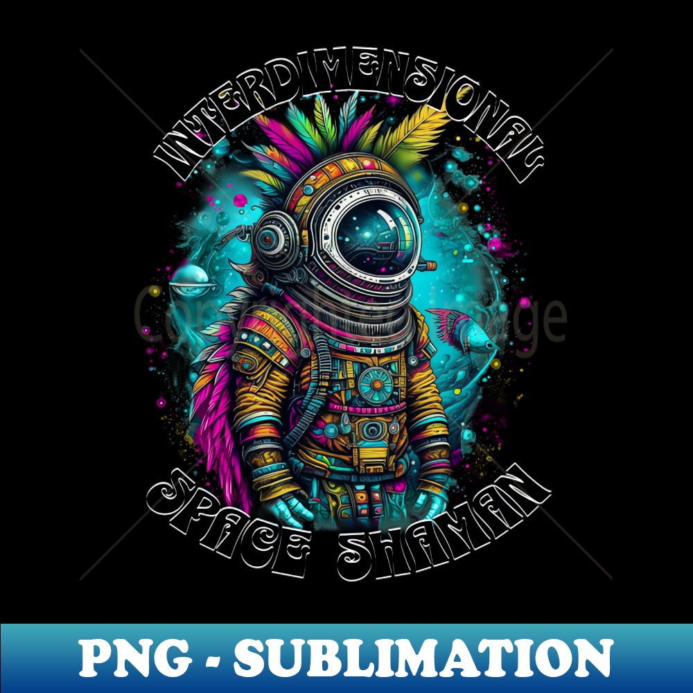 INTERDIMENSIONAL SPACE SHAMAN - Vintage Sublimation PNG Down - Inspire ...