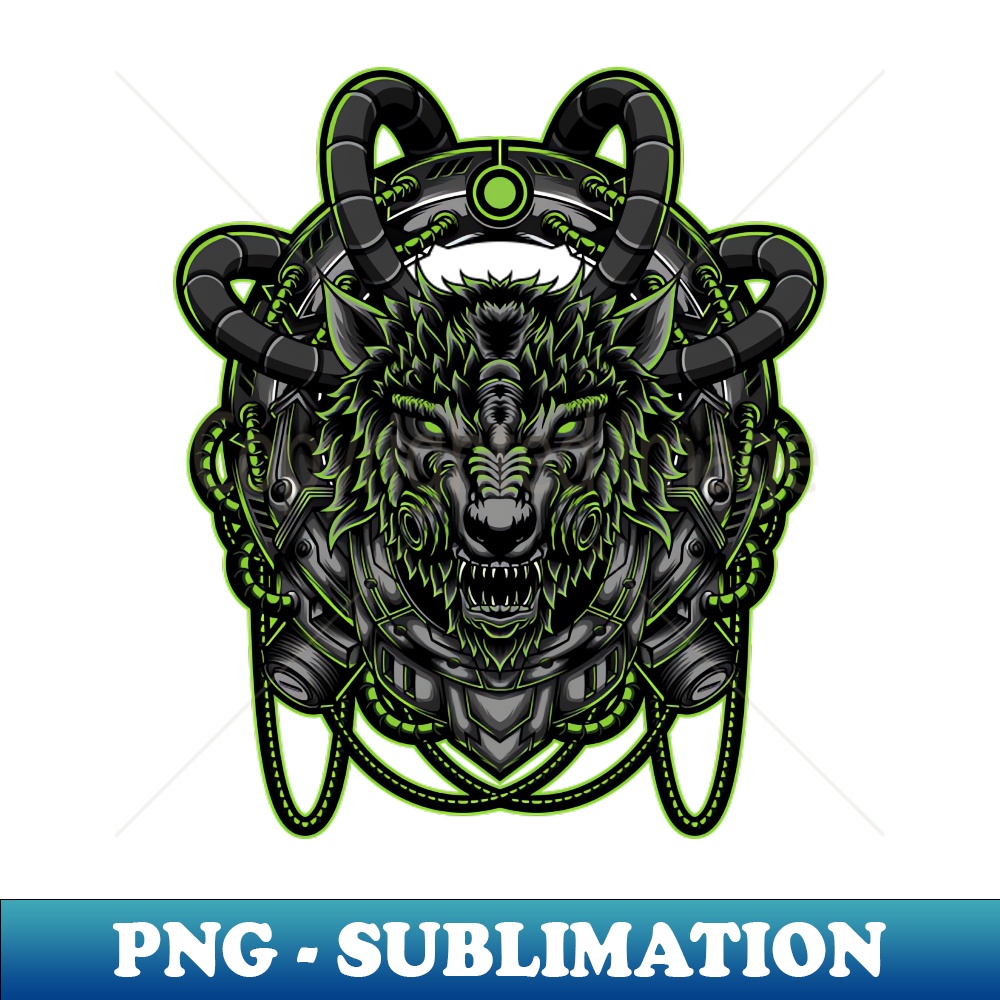 Mecha Wolf - Retro PNG Sublimation Digital Download - Create | Inspire ...
