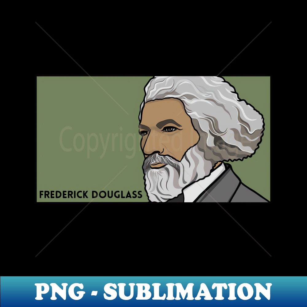Frederick Douglass Portrait Profile on Green - PNG Transpare - Inspire ...