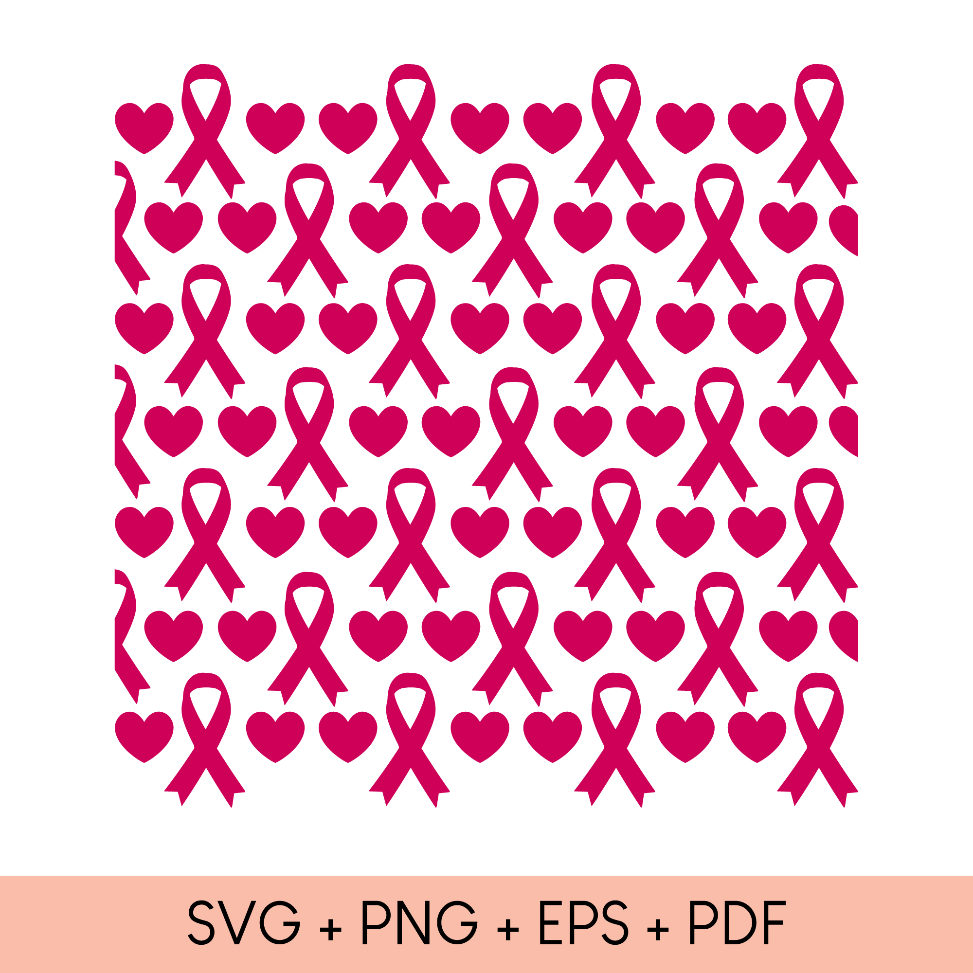 Cancer print svg, ribbon Pattern svg, pattern svg, seamless | Inspire ...