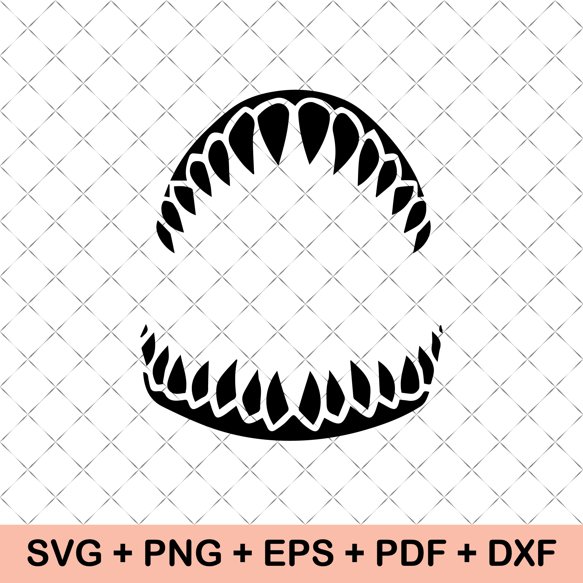 Shark jaw svg, meg svg, ocean svg, fish svg, vector, layered | Inspire ...