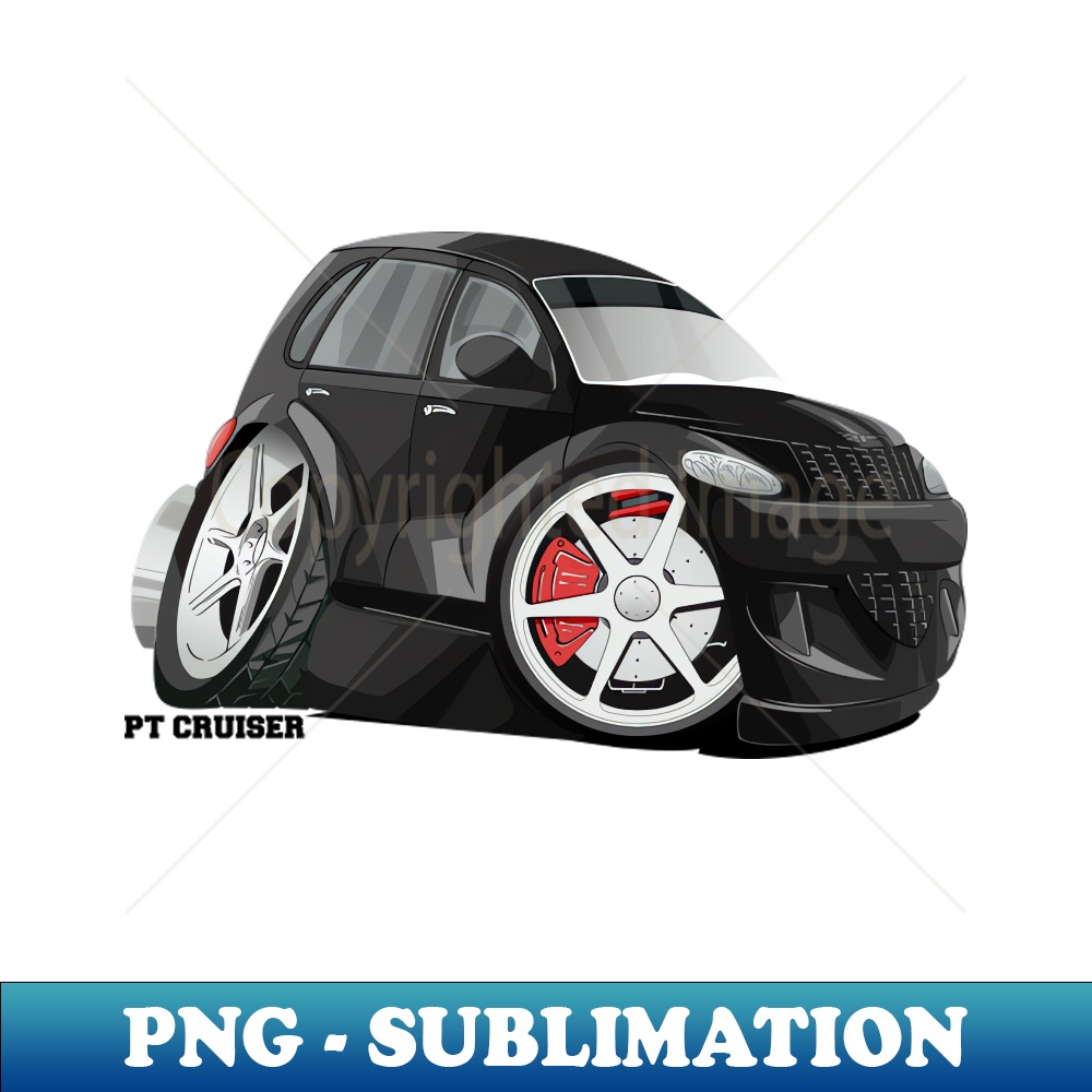 PT Cruiser Classic Model Black Cartoon Car Art - High-Qualit | Inspire ...