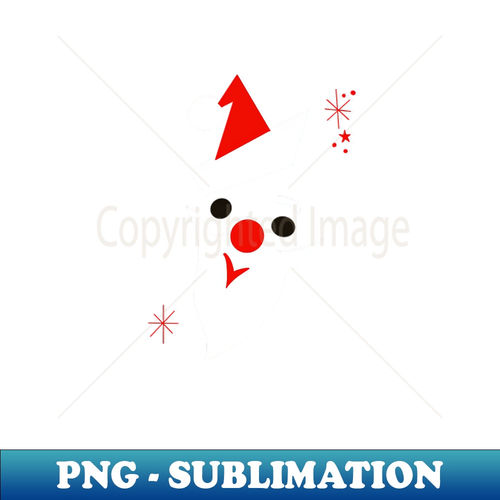 Vintage Mid-century Modern Santa Face - High-Resolution PNG - Inspire ...