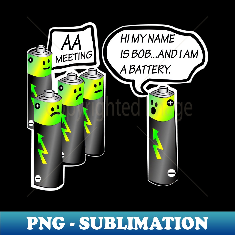 AA BATTERY FUNNY - Retro PNG Sublimation Digital Download - | Inspire ...