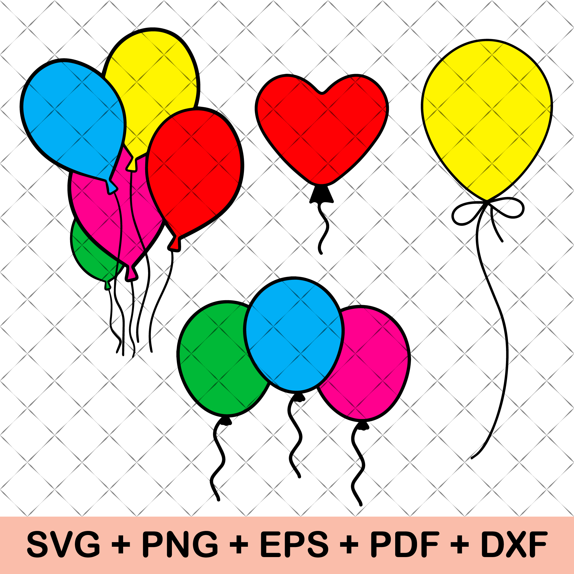 Balloon svg, birthday svg, party svg, anniversary svg, celeb | Inspire ...