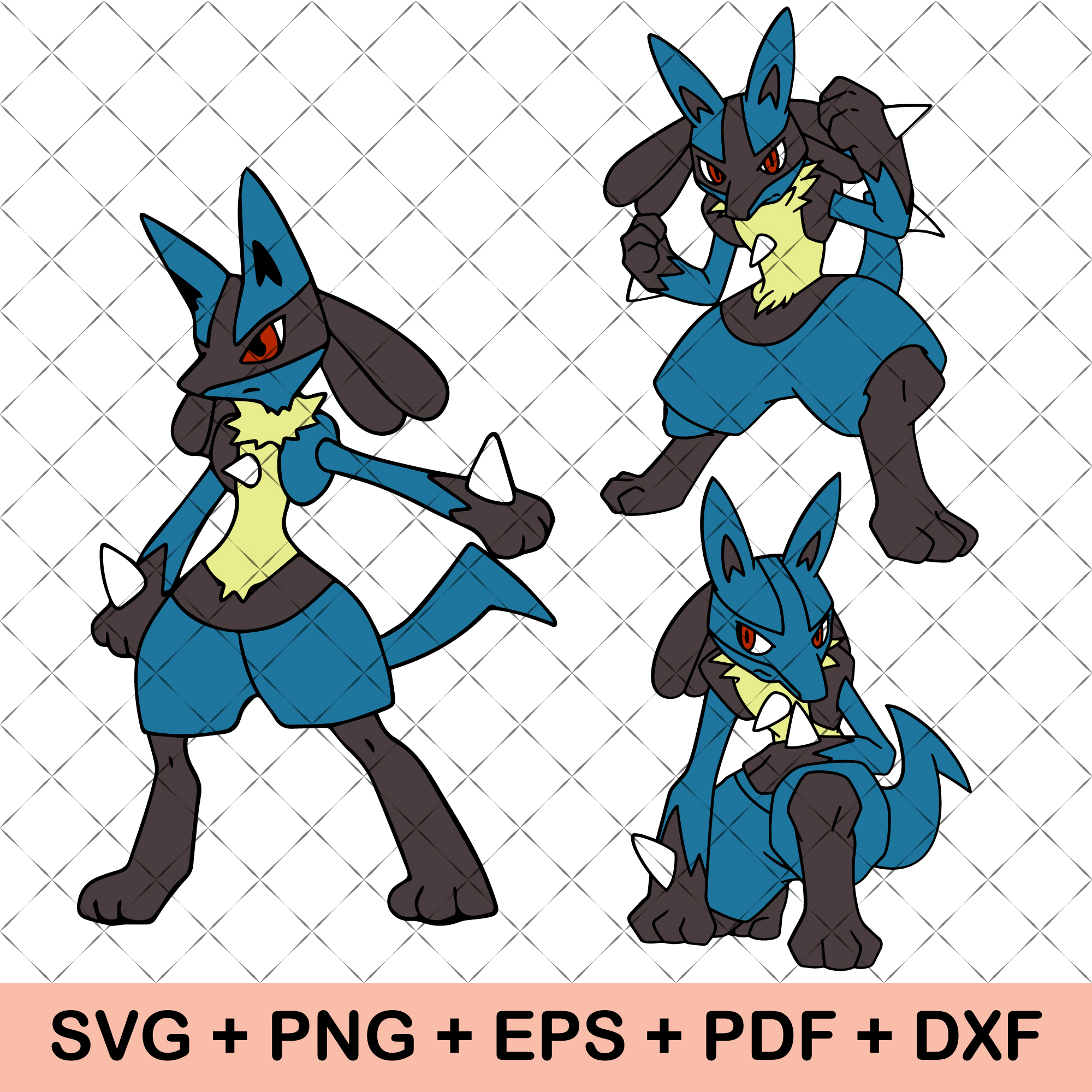 Lucario svg, Pokemon svg, anime svg, sports svg, vector, lay | Inspire ...