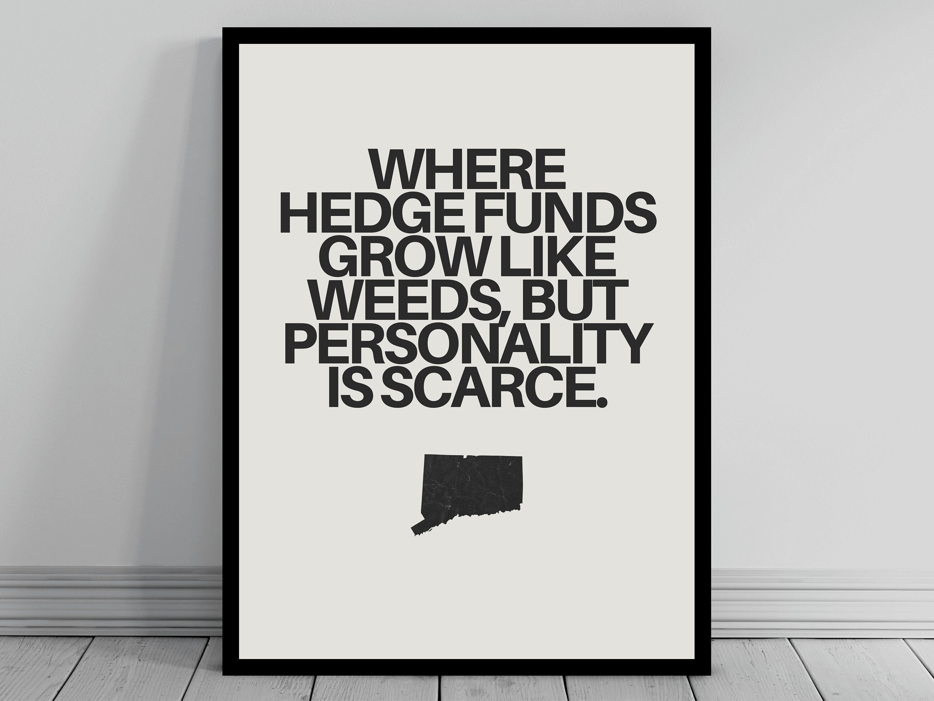 Hilarious Connecticut Meme Print Connecticut Poster Minima | Inspire Uplift