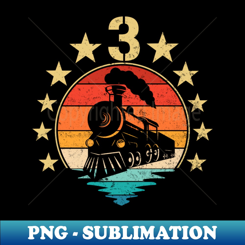 Vintage Im 3 Years Old Locomotive Train 3rd Birthday - Moder | Inspire ...