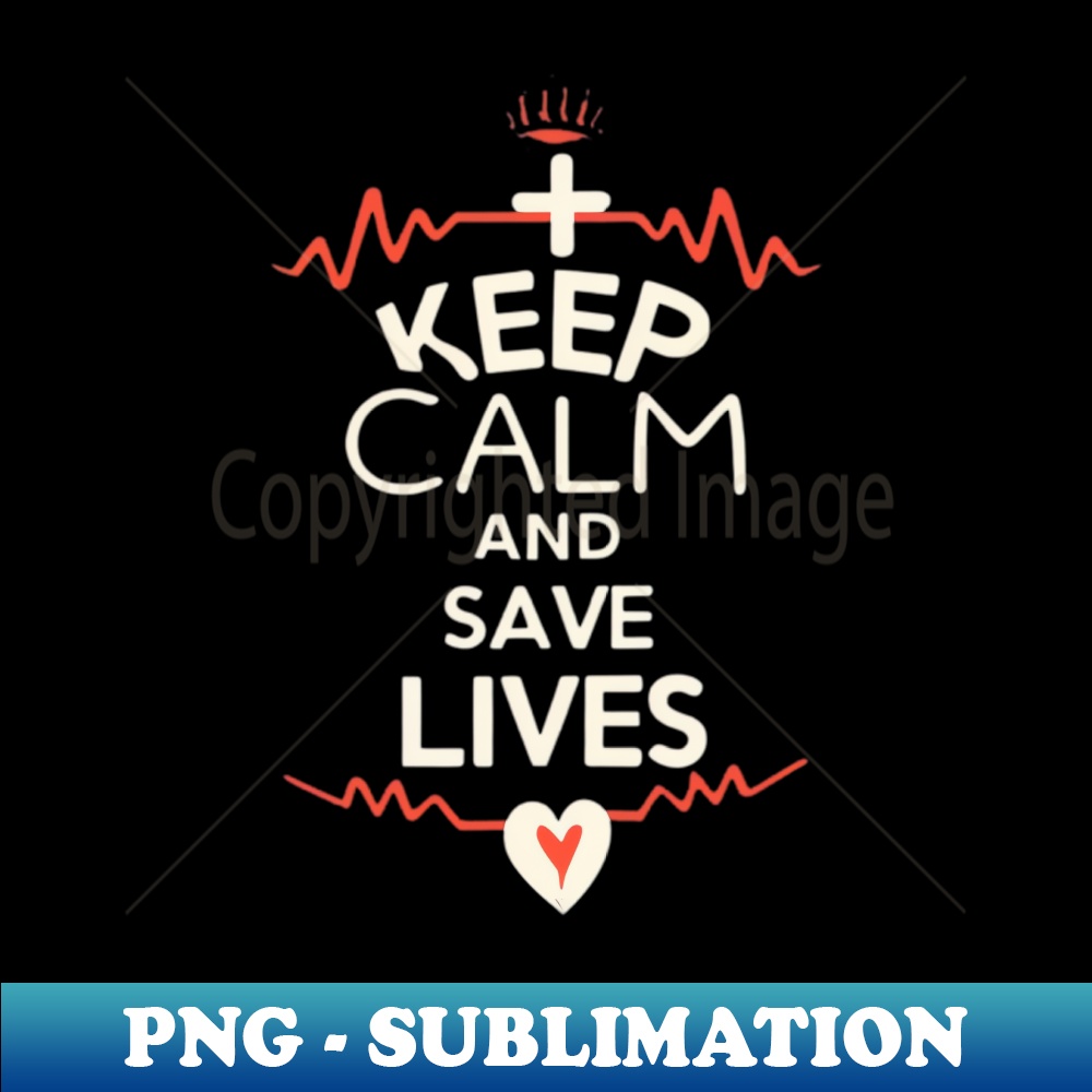 Keep Calm and Save Lives - PNG Transparent Sublimation Desig | Inspire Uplift