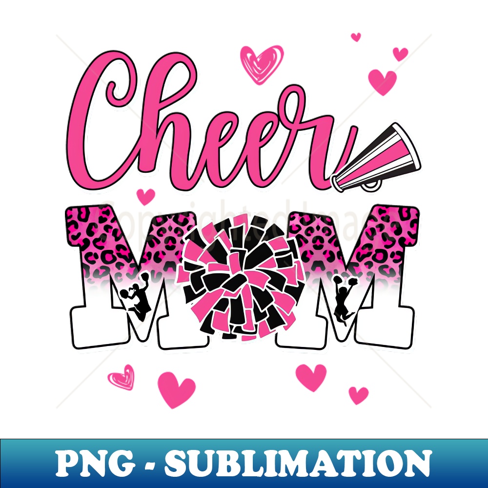 Cheer Mom Pink Black White Leopard Letters Cheer Pom Poms - | Inspire ...