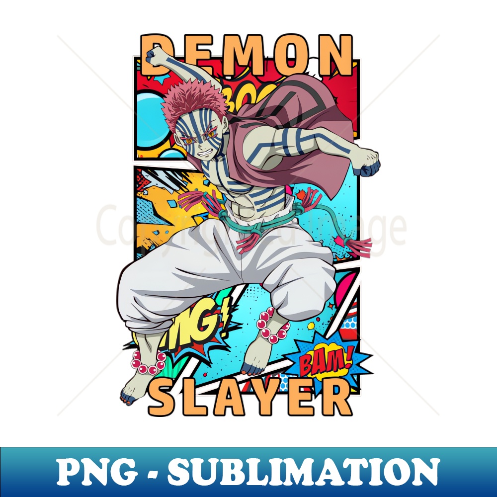 Akaza Demon Slayer - PNG Transparent Sublimation Design - Tr | Inspire ...