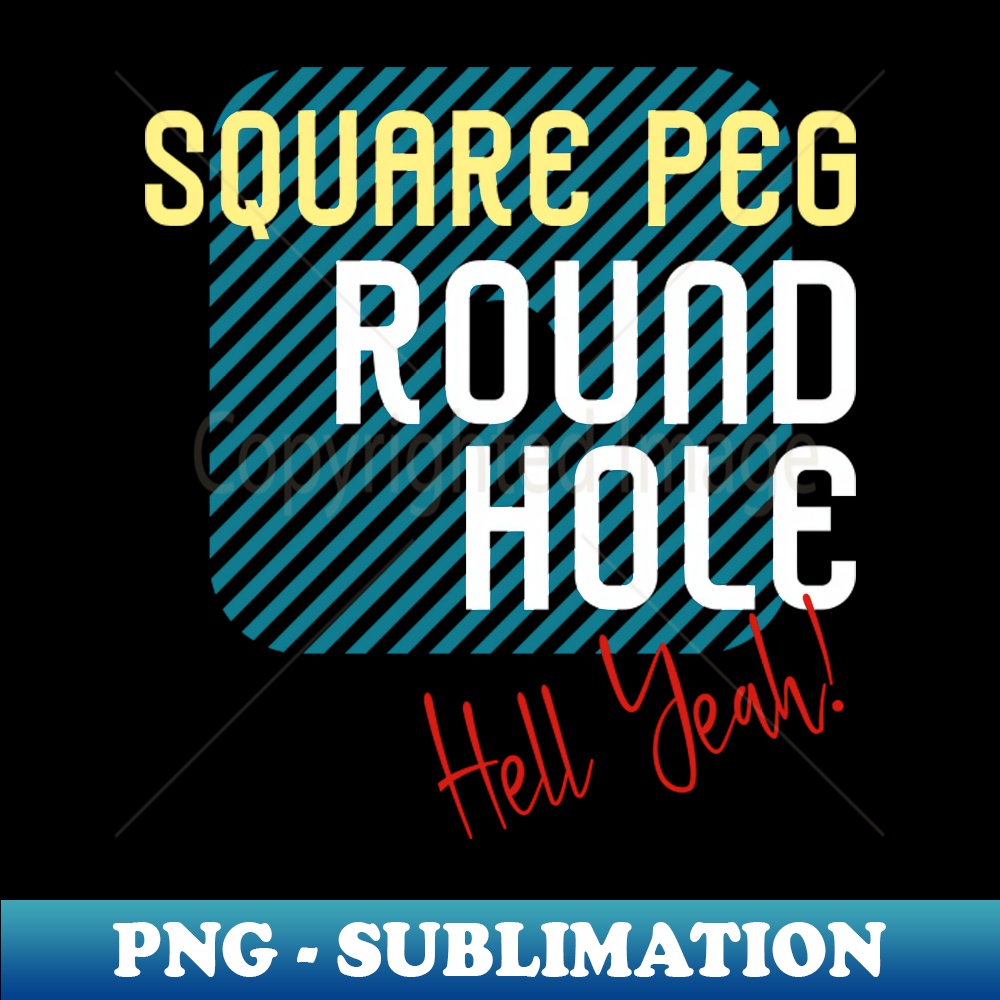 Graphic Square Peg - Hell Yeah Bold Version All Dark - Styli | Inspire ...