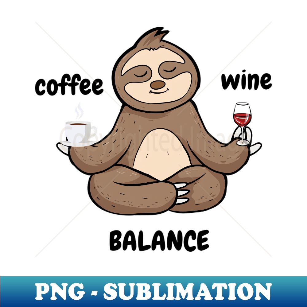 Coffee Wine Yoga Balance Its All About Balance Funny Gift - | Inspire ...