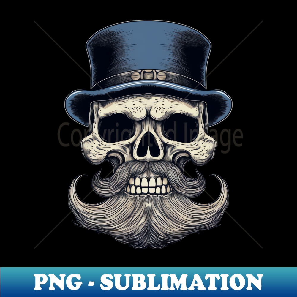 Skull with mustache - Unique Sublimation PNG Download - Fash | Inspire ...