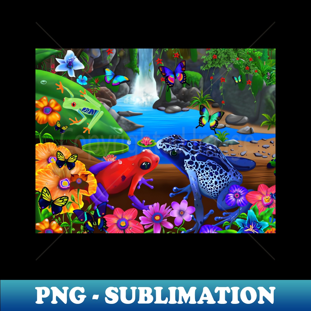Jungle Frogs - Sublimation-Ready PNG File - Add a Festive To | Inspire ...