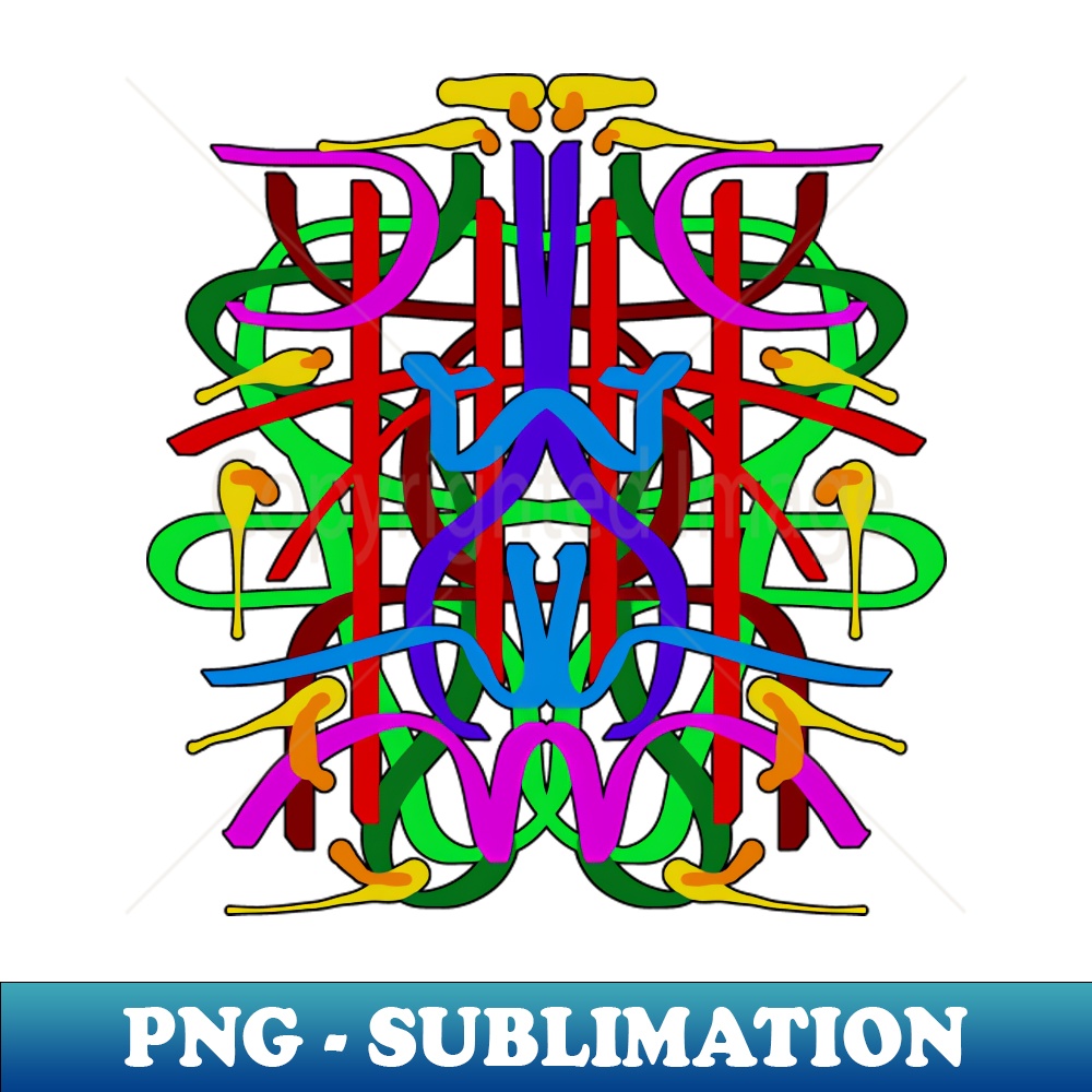 Abstract Symmetrical Colorful Ribbon - PNG Transparent Subli - Inspire ...