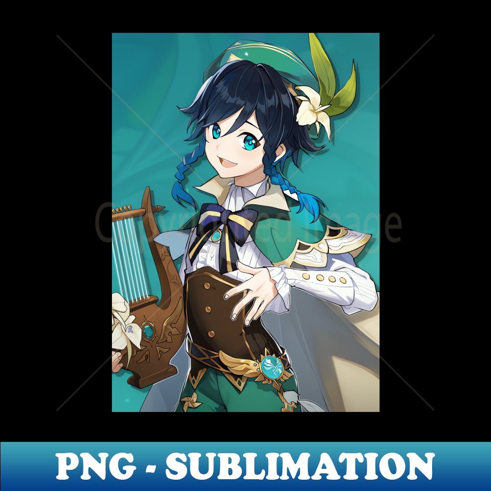 Venti Genshin Impact - High-Resolution PNG Sublimation File | Inspire ...