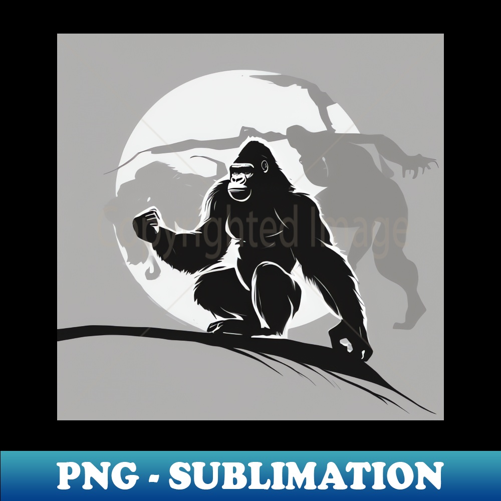 Gorilla Shadow Silhouette Anime Style Collection No 160 - De - Inspire ...