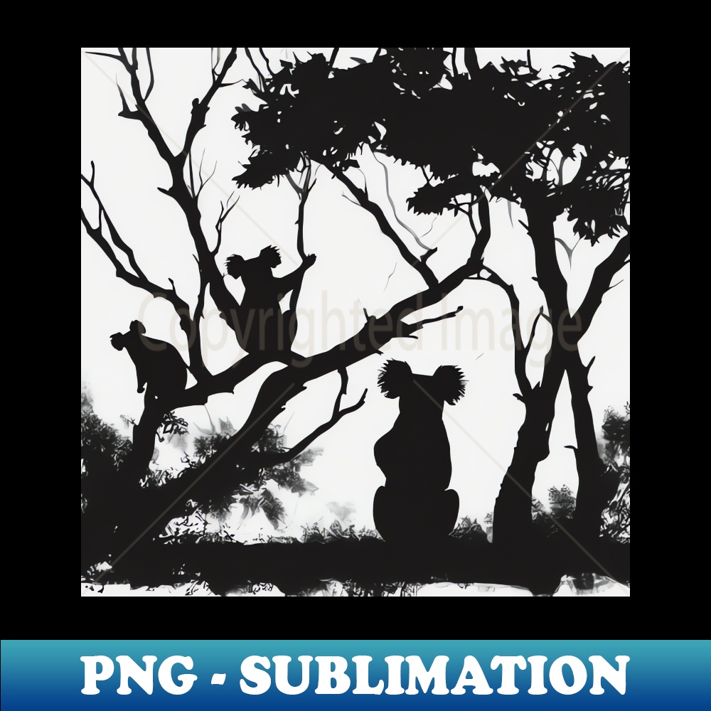 Koalas Shadow Silhouette Anime Style Collection No 52 - PNG - Inspire ...