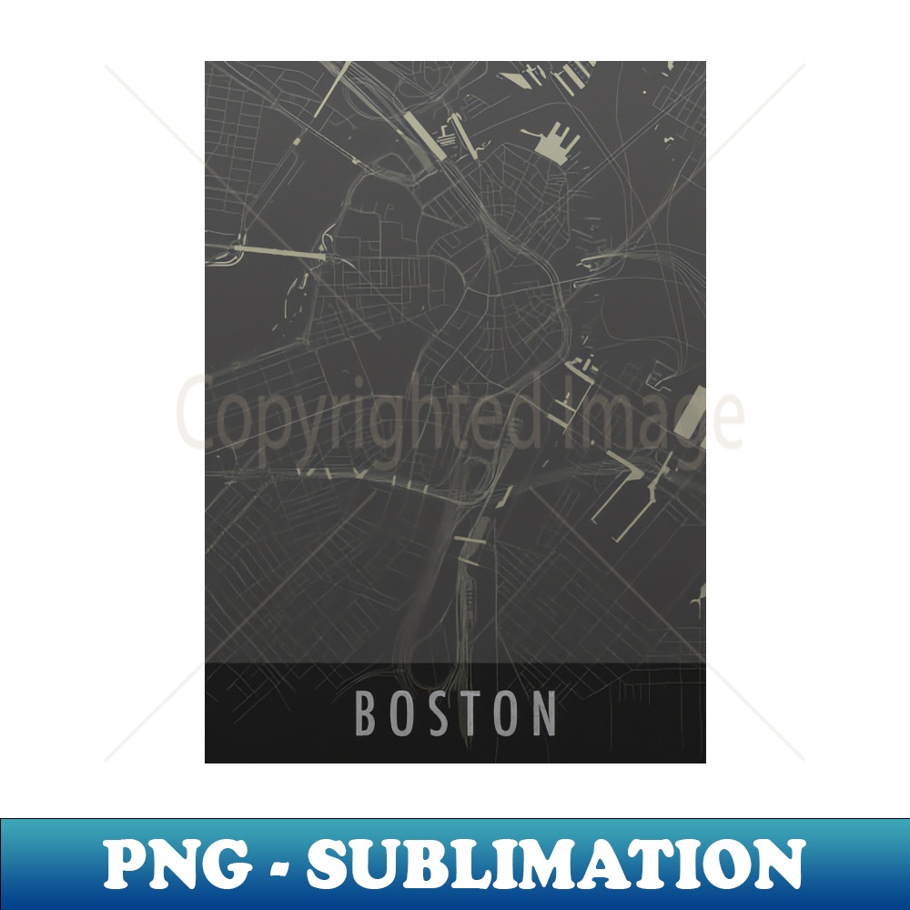 boston map - PNG Transparent Sublimation Design - Defying th - Inspire ...