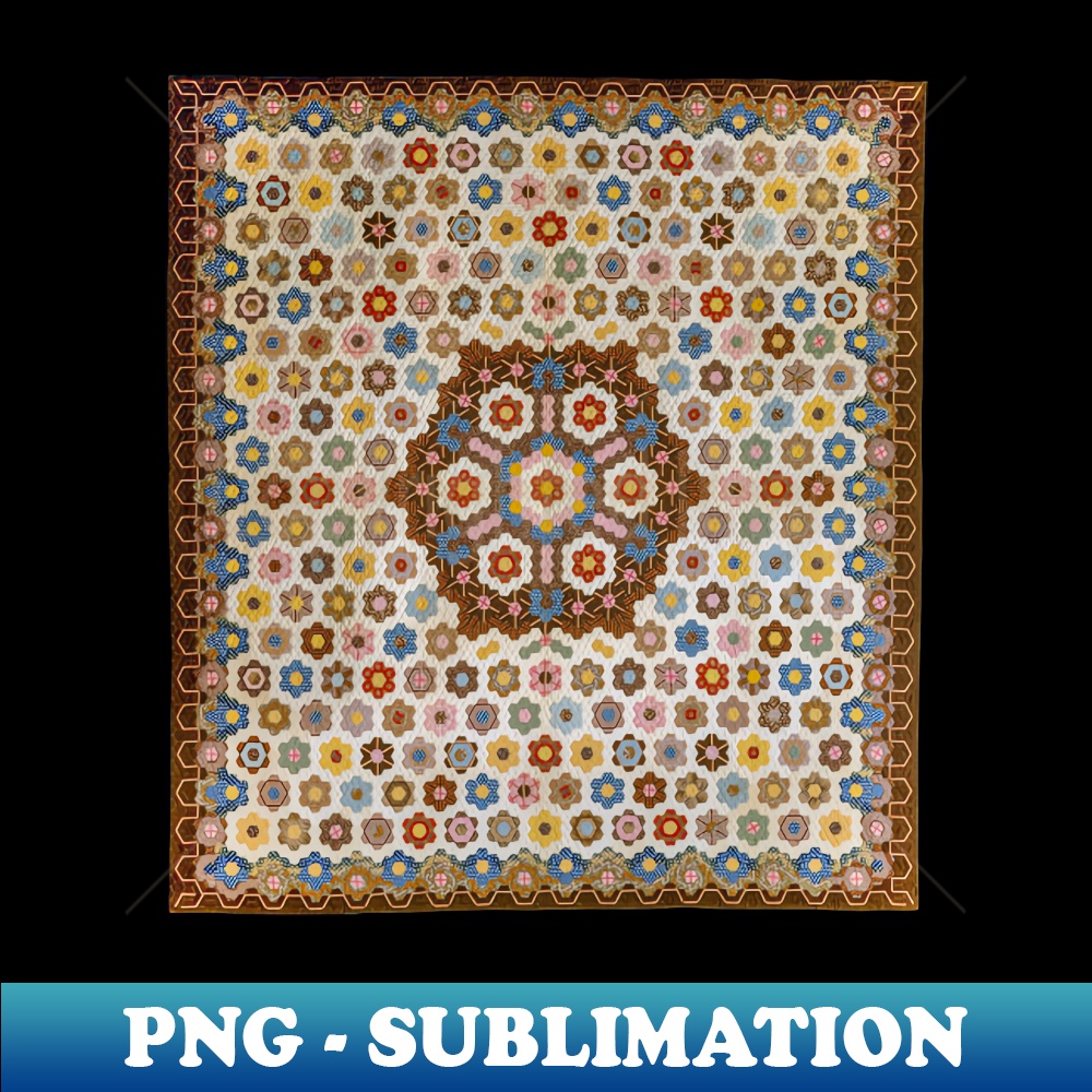 Vivid Colors Honeycomb Patchwork Quilt Pattern - Retro PNG S - Inspire ...