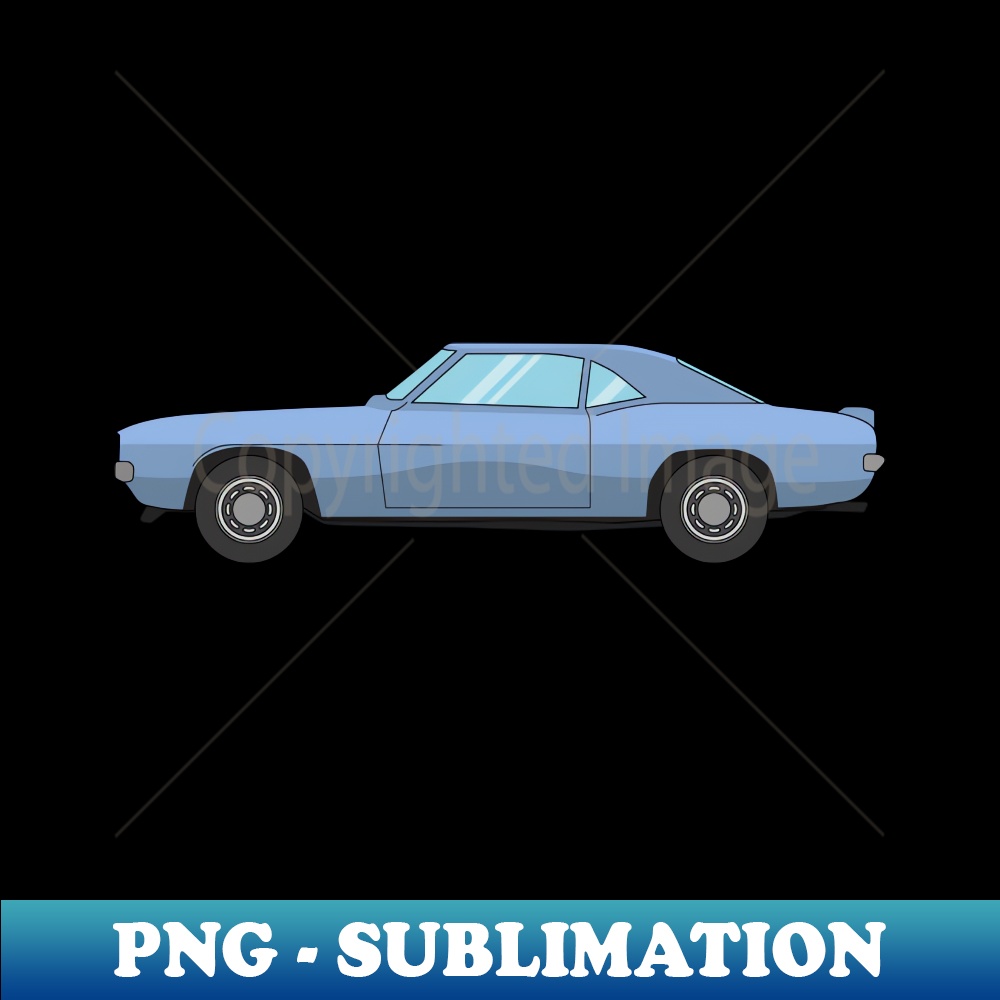 Chevy Camaro Illustration Light blue - Professional Sublimat | Inspire ...