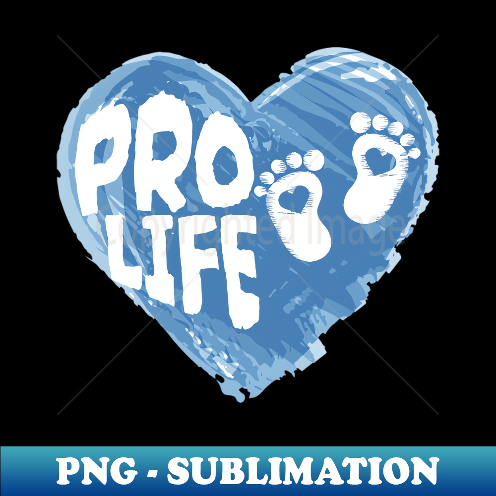 Pro Life - Blue Heart - Artistic Sublimation Digital File - | Inspire ...