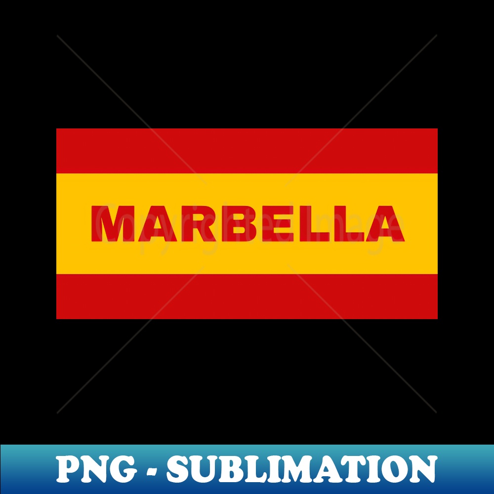 Marbella City in Spanish Flag Colors - High-Quality PNG Subl | Inspire ...