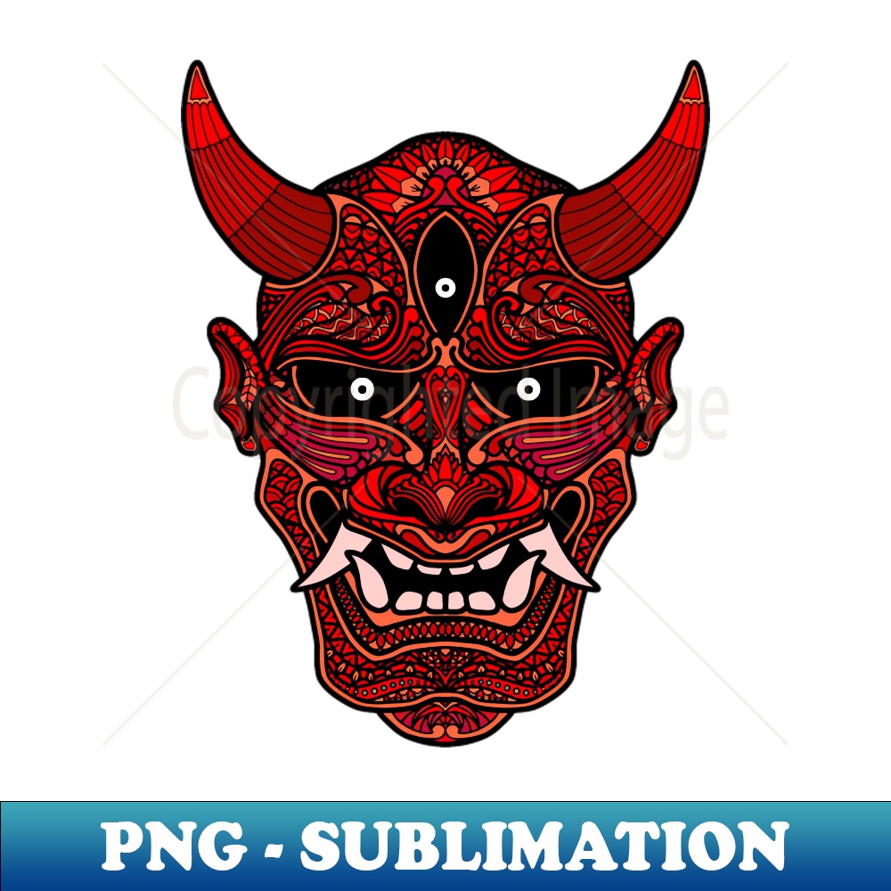 Oni Mask - PNG Transparent Digital Download File for Sublima - Inspire ...