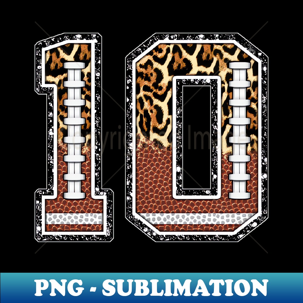 10th Birthday Football Leopard Print Wild Animal - PNG Trans | Inspire ...