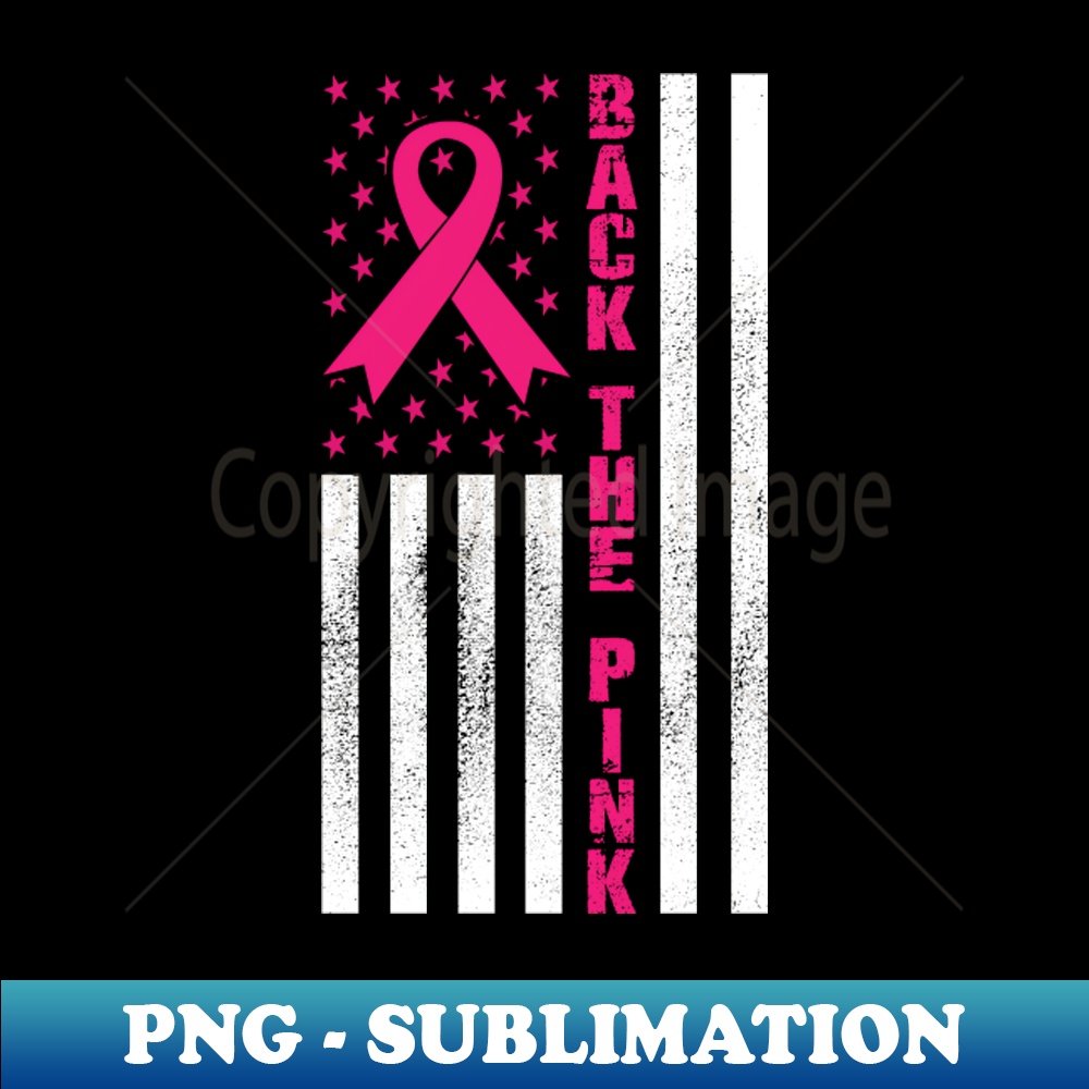 Back the Pink Ribbon Breast Cancer Awareness American US Fla | Inspire ...