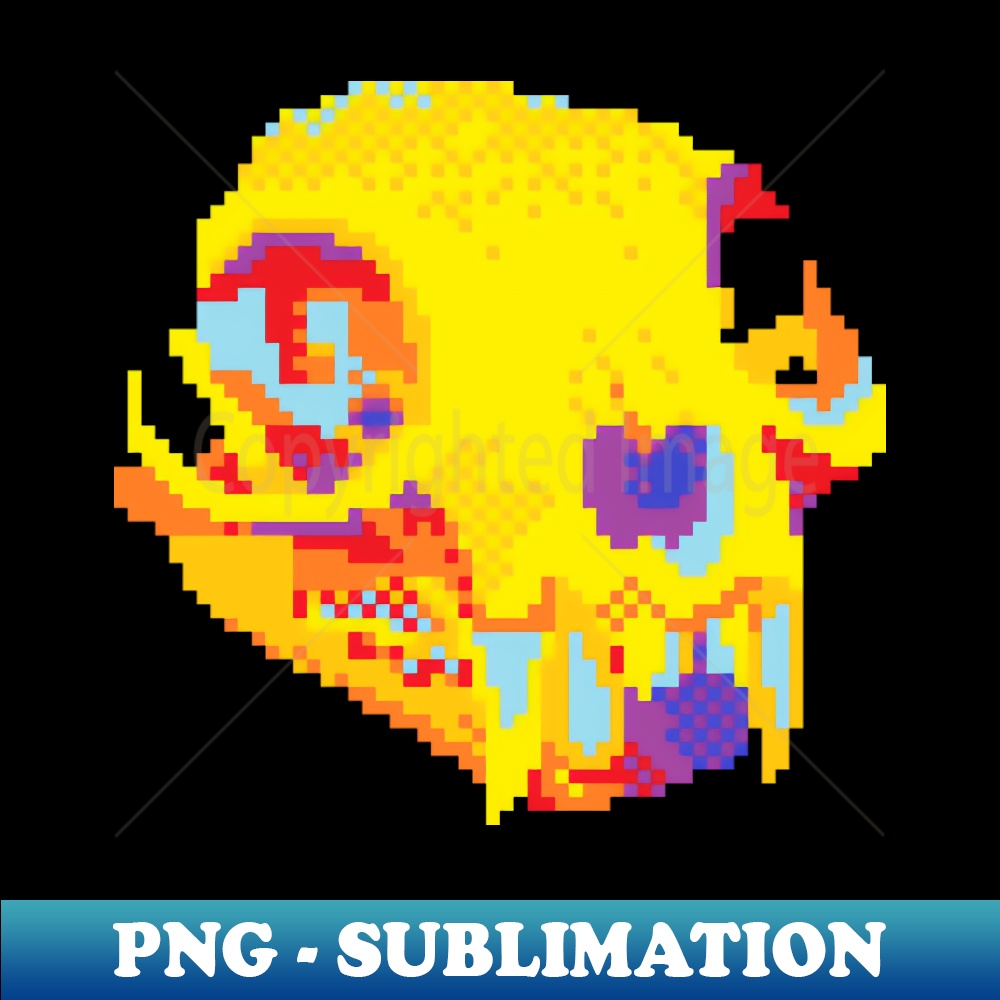 Pixel Skull - PNG Transparent Digital Download File for Subl | Inspire ...
