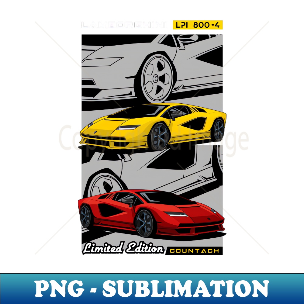 Countach LPI 800-4 Hyper Car - Sublimation-Ready PNG File - | Inspire ...