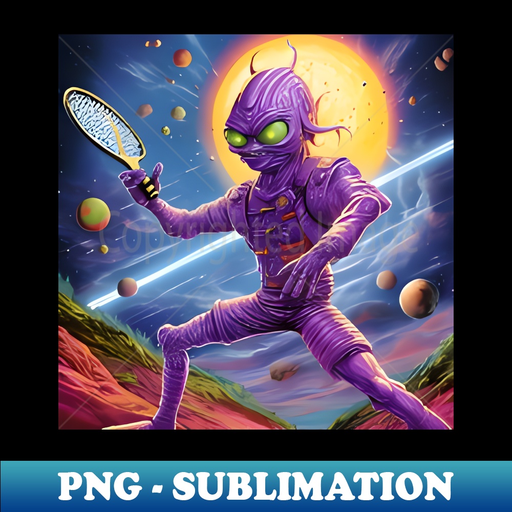Purple Alien Playing Pickle Ball - Exclusive Sublimation Dig | Inspire ...