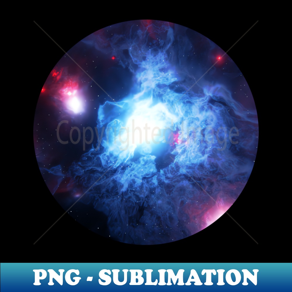 Blue glowing nebula - Aesthetic Sublimation Digital File - R - Inspire Uplift