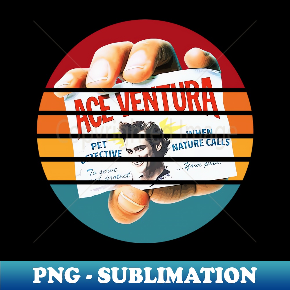 Retro Ace Ventura Card - PNG Transparent Digital Download Fi | Inspire ...