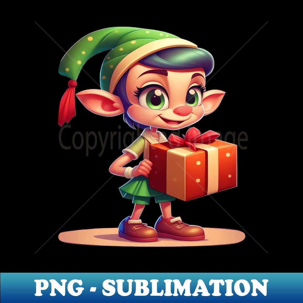 Christmas elf with a gift transparent background - Exclusive | Inspire ...